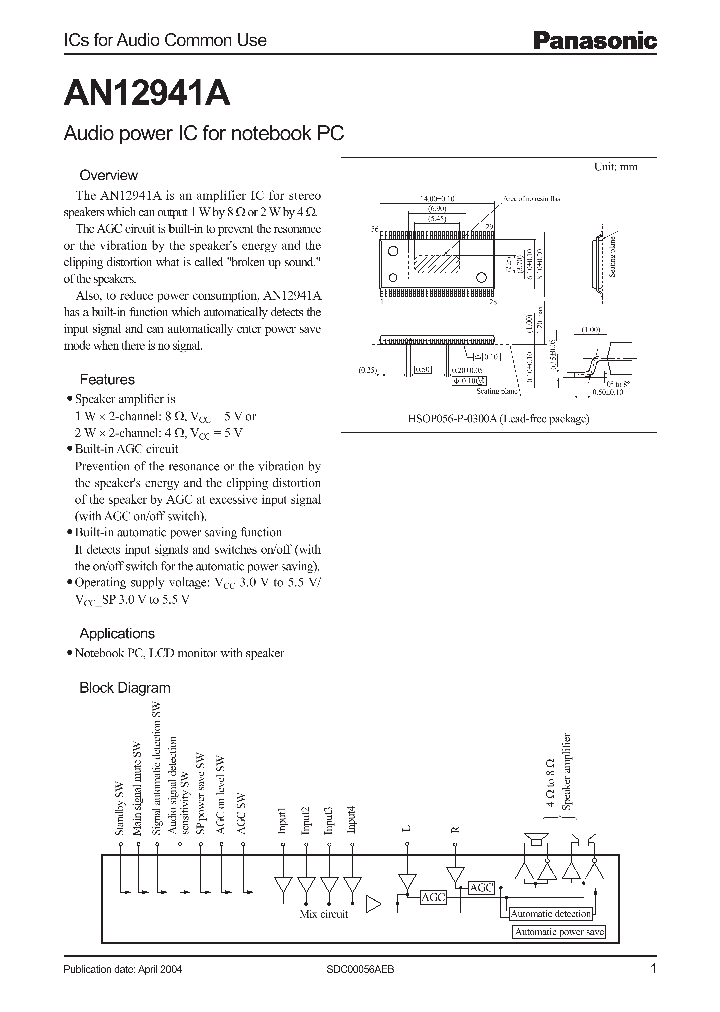 AN12941A_1150147.PDF Datasheet Download --- IC-ON-LINE