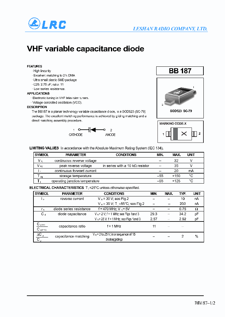 BB187_1217694.PDF Datasheet Download --- IC-ON-LINE