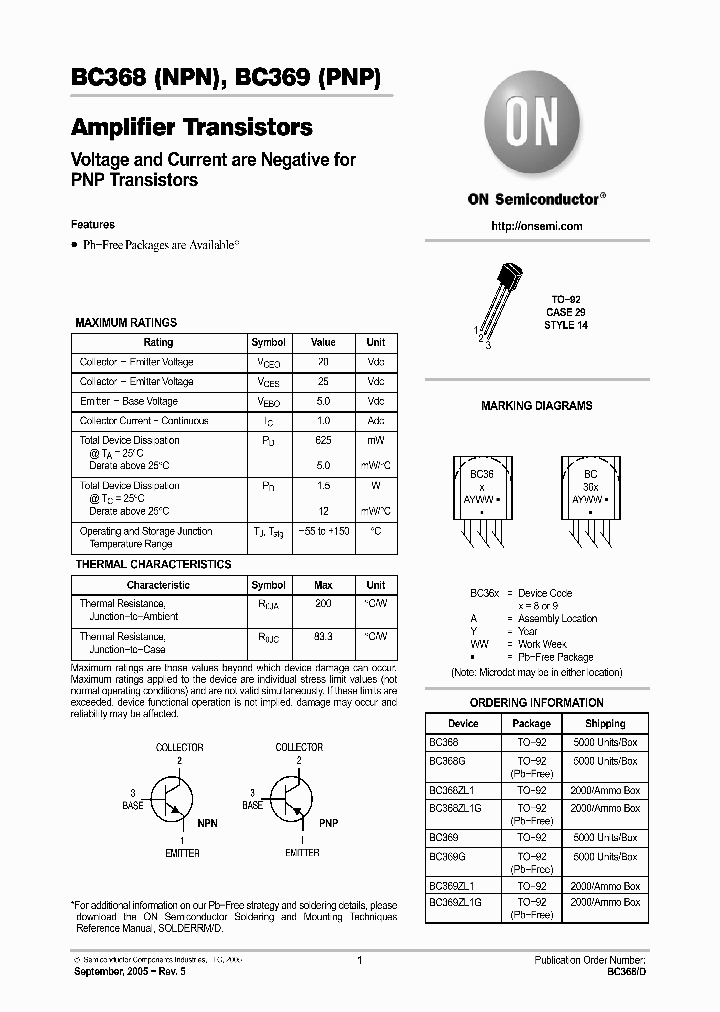 BC369ZL1G_1217872.PDF Datasheet Download --- IC-ON-LINE