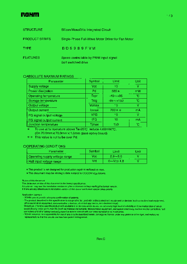 BD6989FVM_1162246.PDF Datasheet Download --- IC-ON-LINE