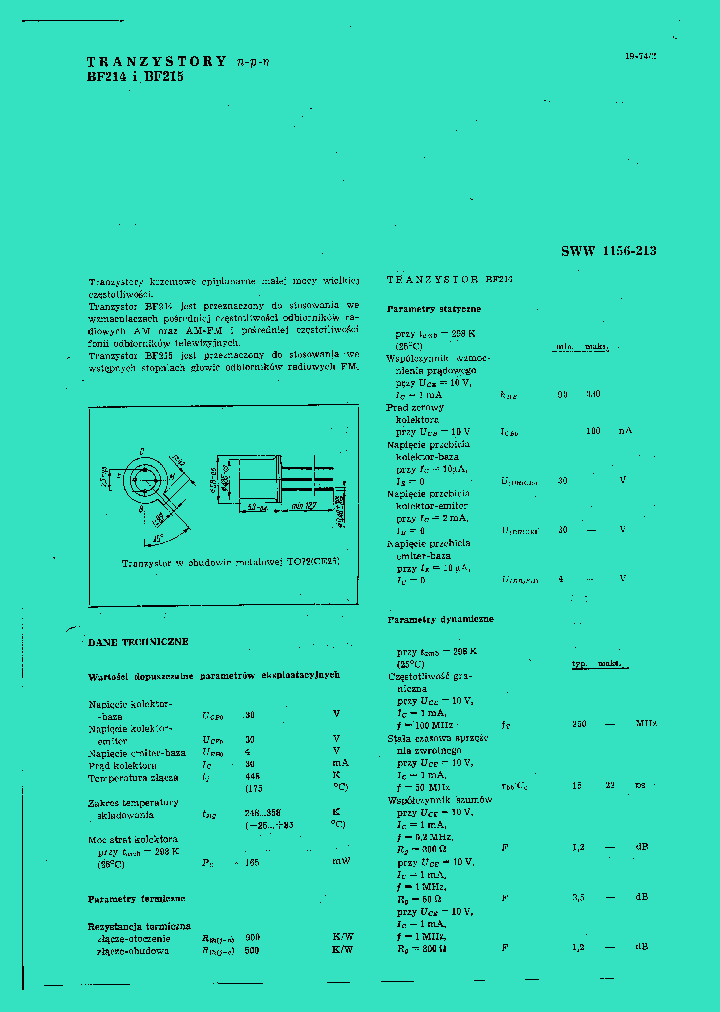 BF214_1034916.PDF Datasheet Download --- IC-ON-LINE