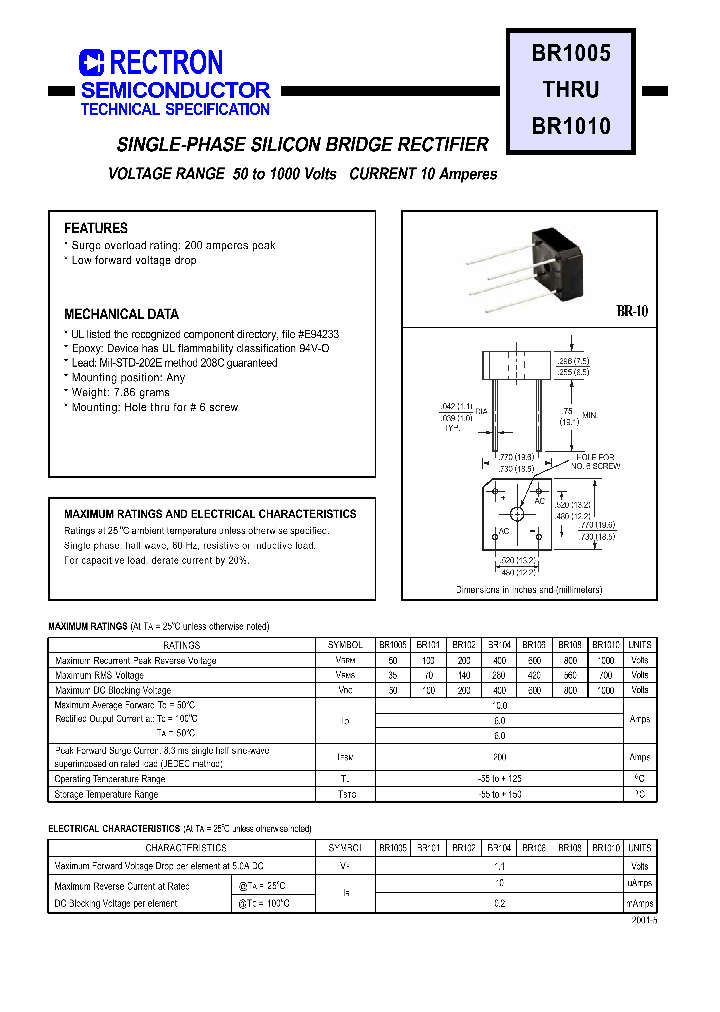 BR108_1220276.PDF Datasheet Download --- IC-ON-LINE