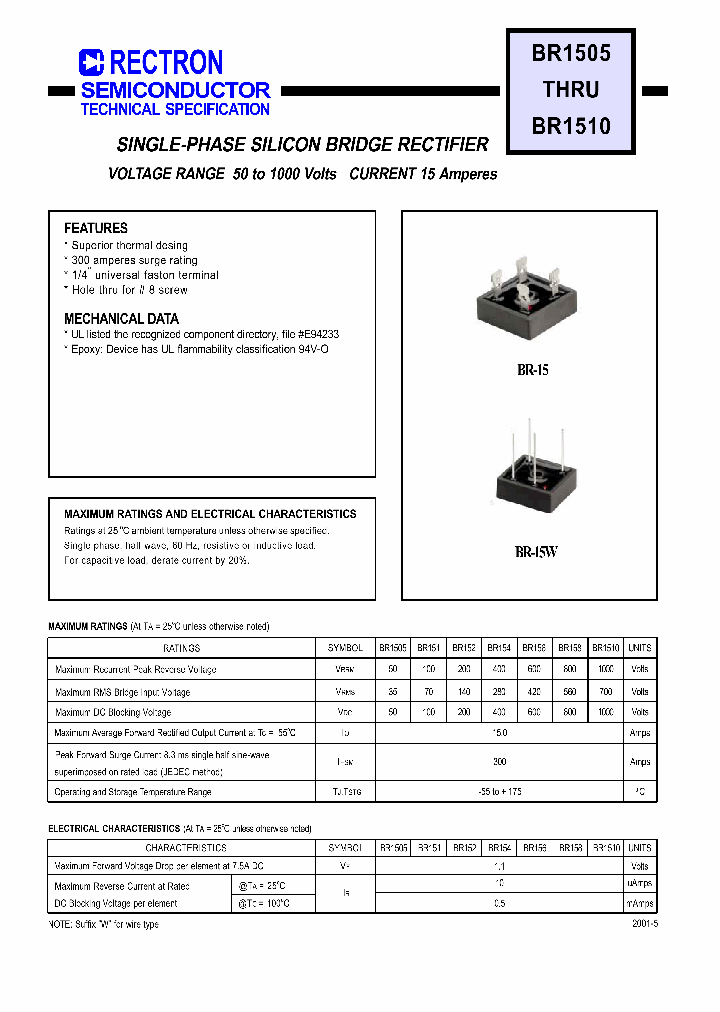 BR158_1220284.PDF Datasheet Download --- IC-ON-LINE
