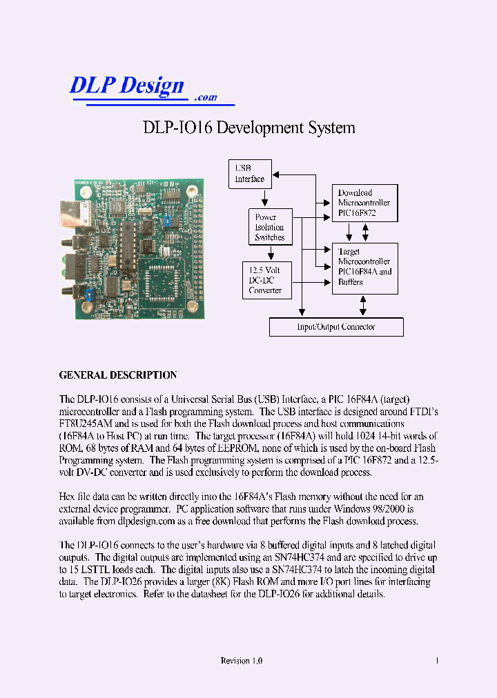 DLP-IO16_1232869.PDF Datasheet Download --- IC-ON-LINE