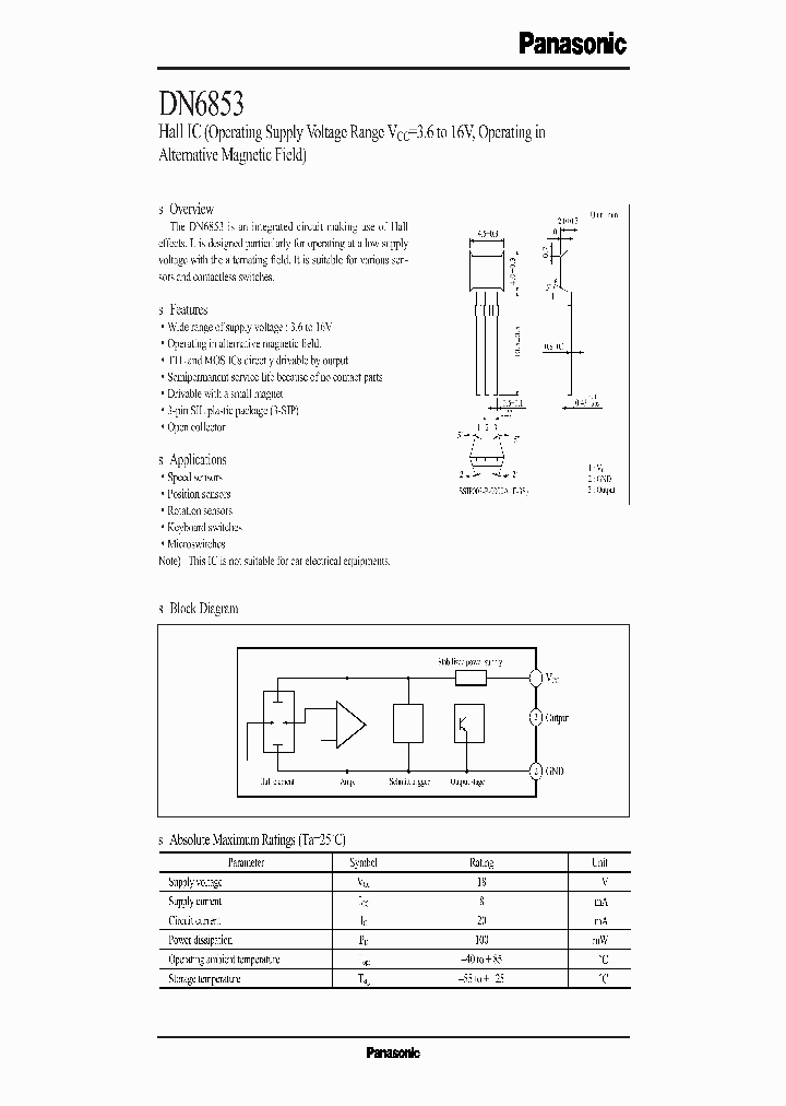 DN6853_1233556.PDF Datasheet Download --- IC-ON-LINE