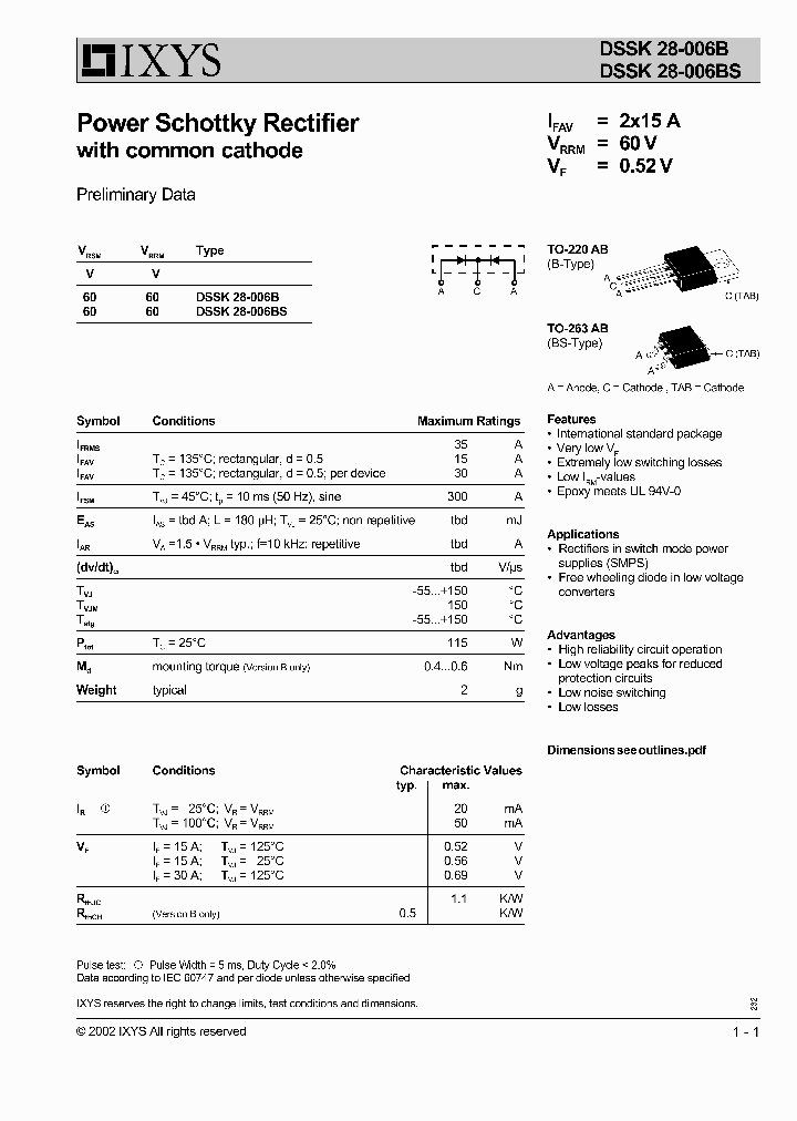DSSK28-006BS_1234869.PDF Datasheet Download --- IC-ON-LINE