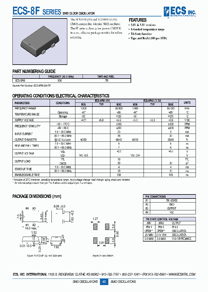 ECS-8F_1102730.PDF Datasheet Download --- IC-ON-LINE