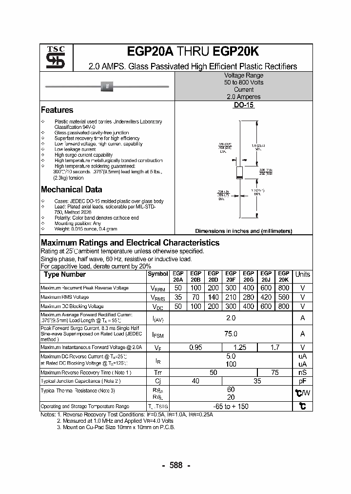 EGP20D_1140674.PDF Datasheet Download --- IC-ON-LINE