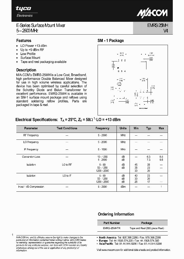 EMRS-25MHTR_1237287.PDF Datasheet Download --- IC-ON-LINE