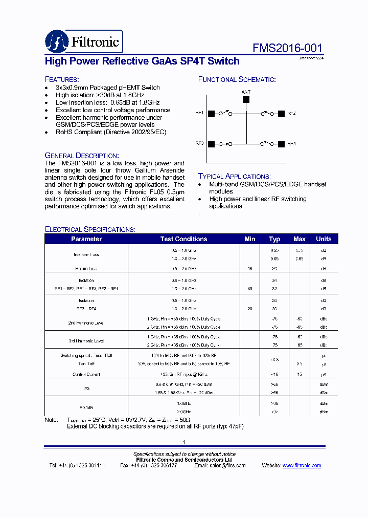 FMS2016-001-TB_1114646.PDF Datasheet Download --- IC-ON-LINE