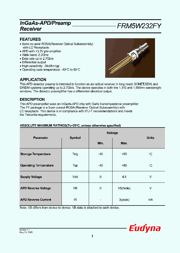 FRM5W232FY_1184339.PDF Datasheet Download --- IC-ON-LINE