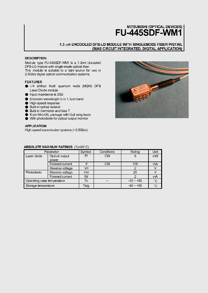 FU-445SDF-WM1_1243336.PDF Datasheet Download --- IC-ON-LINE