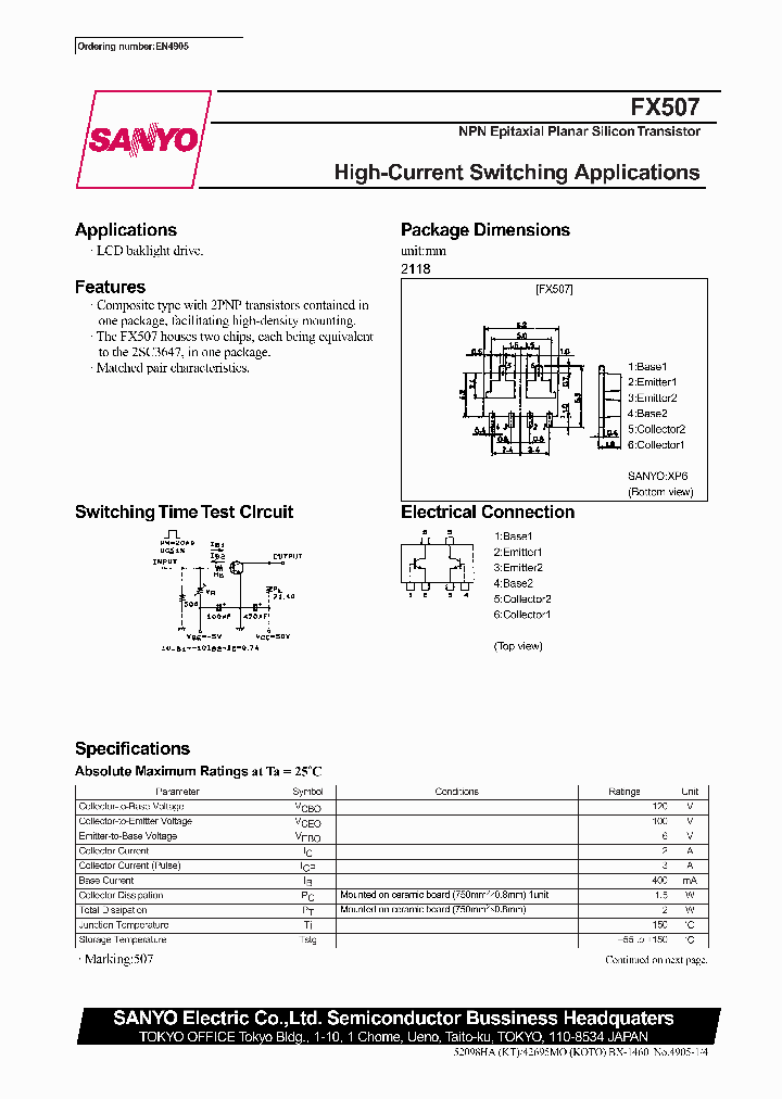 FX507_1243521.PDF Datasheet Download --- IC-ON-LINE