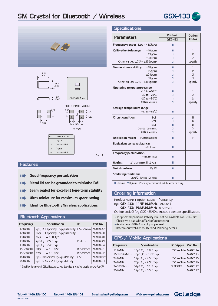 GSX-433_1167881.PDF Datasheet Download --- IC-ON-LINE
