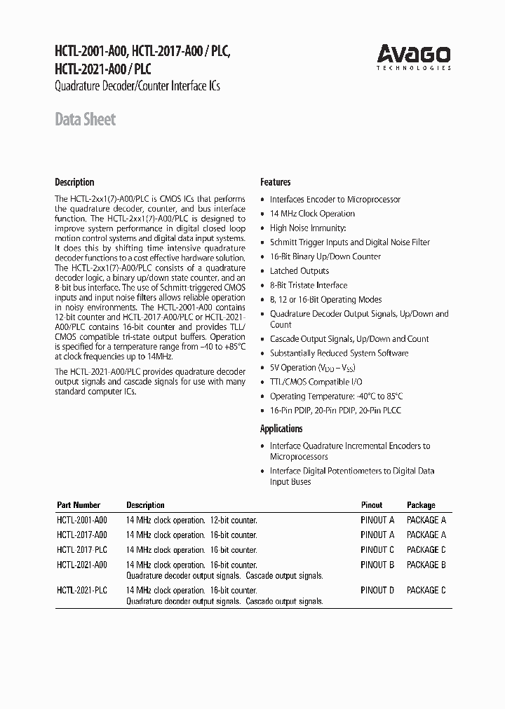 HCTL-2001-A00_1146215.PDF Datasheet Download --- IC-ON-LINE