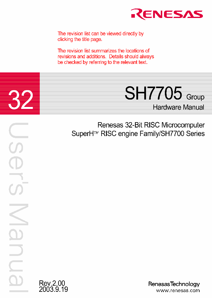 HD6417705_1076745.PDF Datasheet Download --- IC-ON-LINE