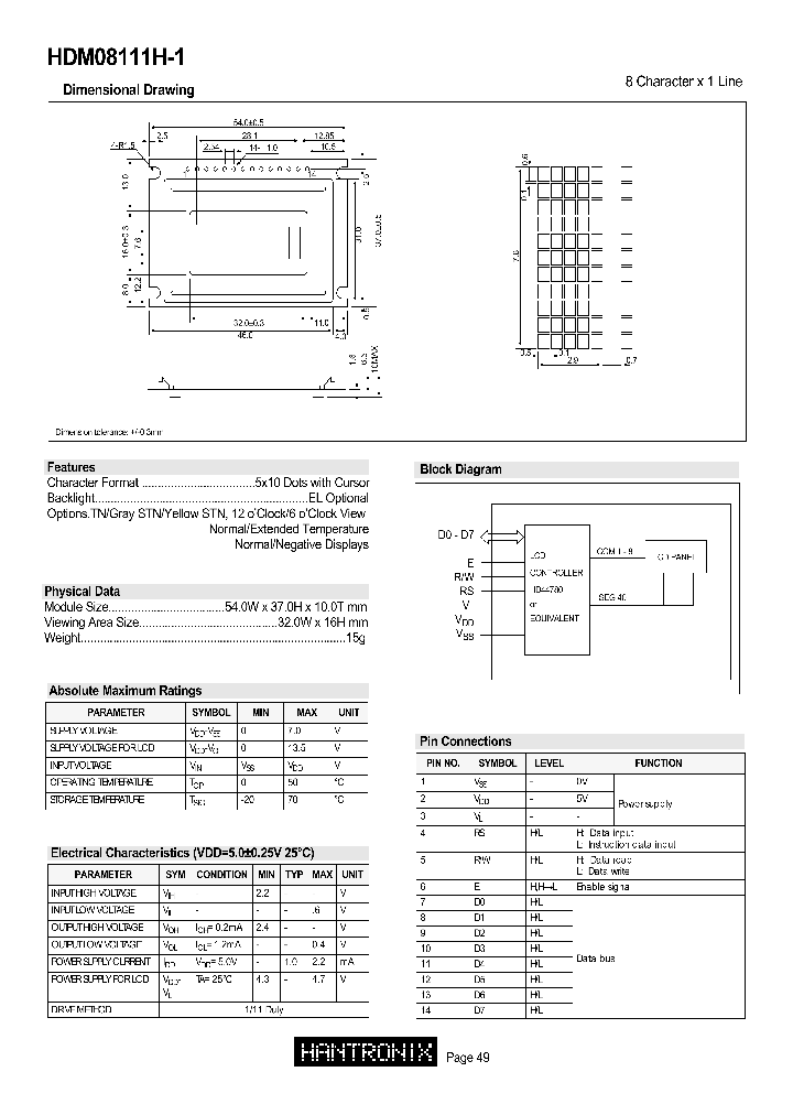 HDM08111H-1_1097129.PDF Datasheet Download --- IC-ON-LINE