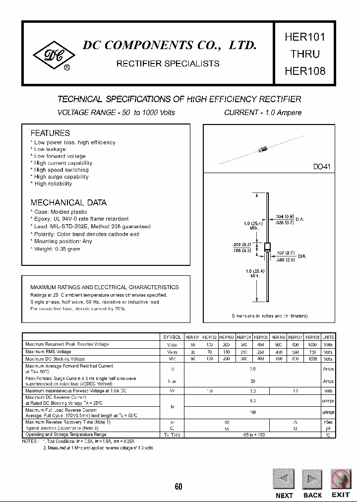 HER103_1092564.PDF Datasheet Download --- IC-ON-LINE