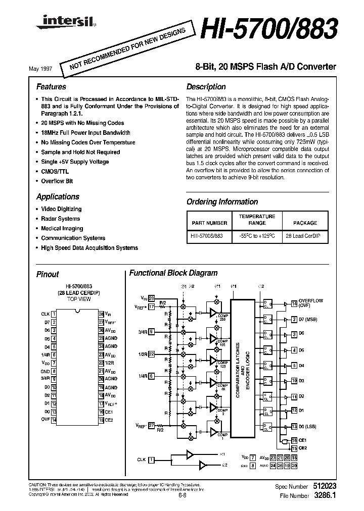 HI1-5700S883_1249690.PDF Datasheet Download --- IC-ON-LINE