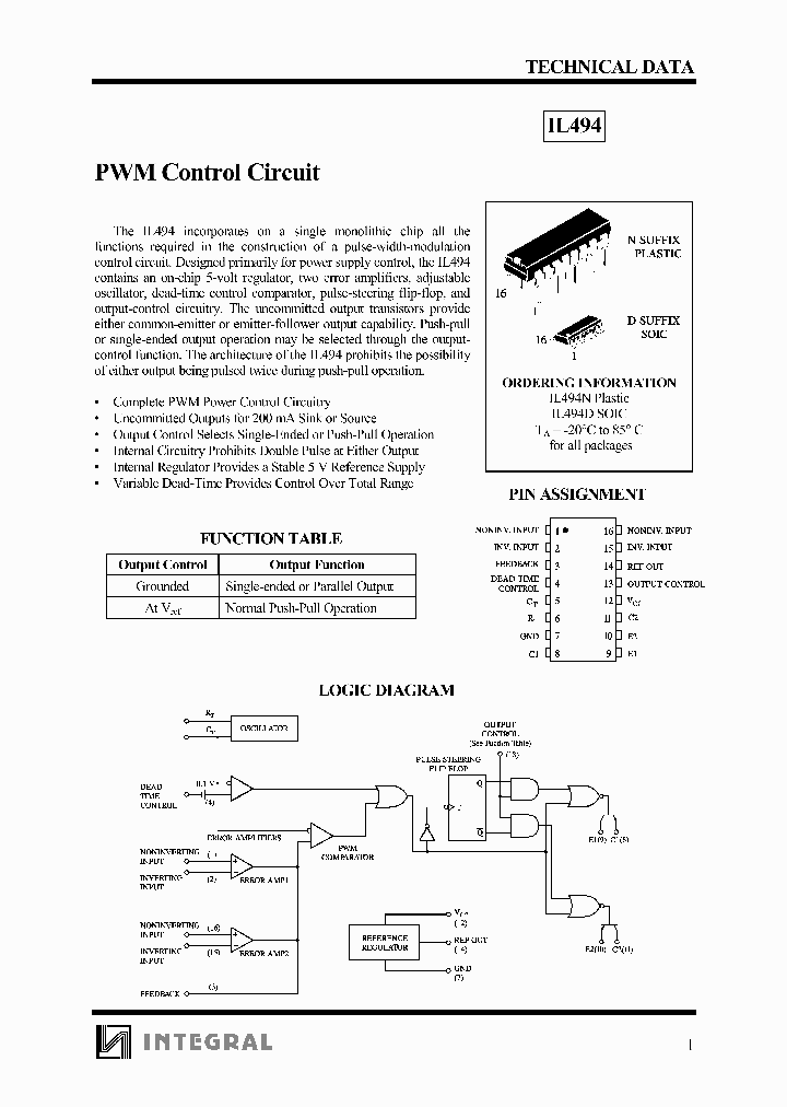 IL494_785556.PDF Datasheet Download --- IC-ON-LINE