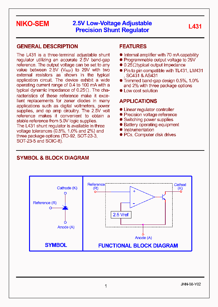 L431M3A_825248.PDF Datasheet Download --- IC-ON-LINE