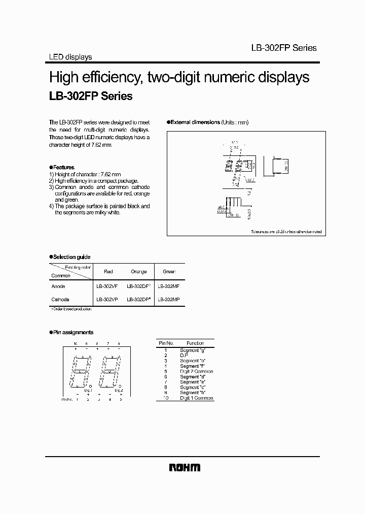 LB-302FP_1263273.PDF Datasheet Download --- IC-ON-LINE