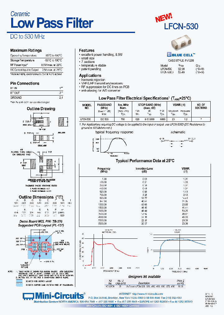 LFCN-530D_1264403.PDF Datasheet Download --- IC-ON-LINE