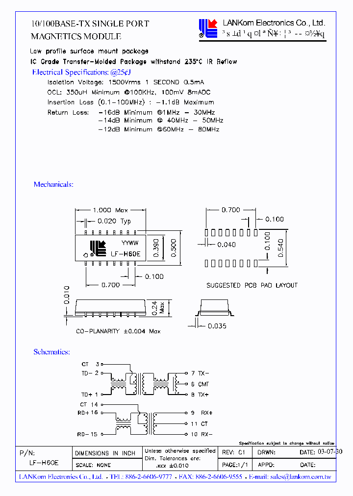 LF-H60E_1264424.PDF Datasheet Download --- IC-ON-LINE