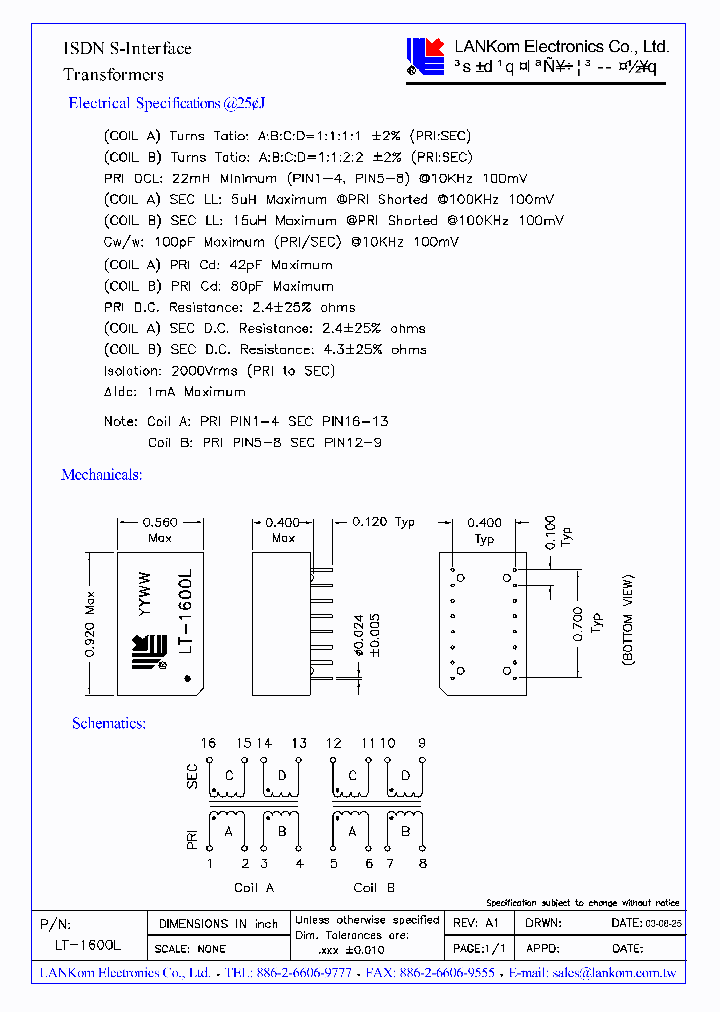 LT-1600L_1267666.PDF Datasheet Download --- IC-ON-LINE