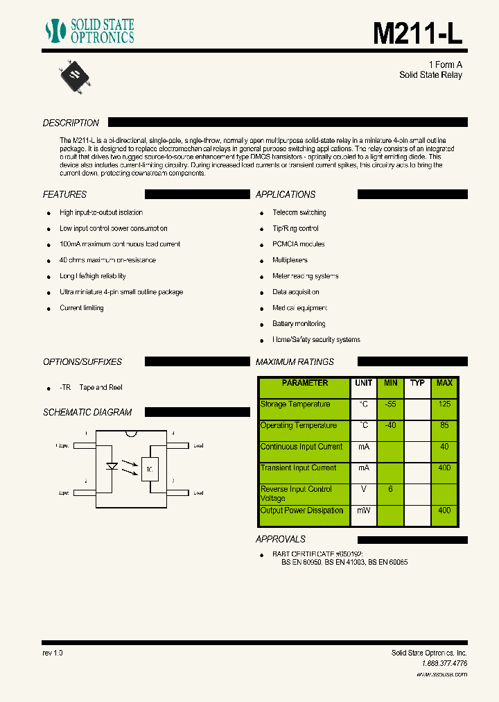 M211-L_1269037.PDF Datasheet Download --- IC-ON-LINE