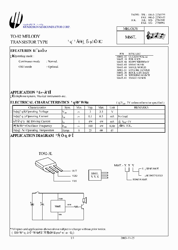M66T-01_722390.PDF Datasheet Download --- IC-ON-LINE