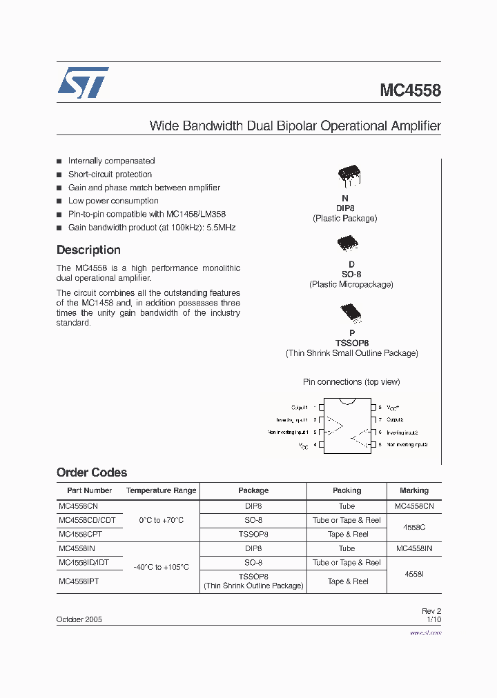 MC455805_1276523.PDF Datasheet Download --- IC-ON-LINE