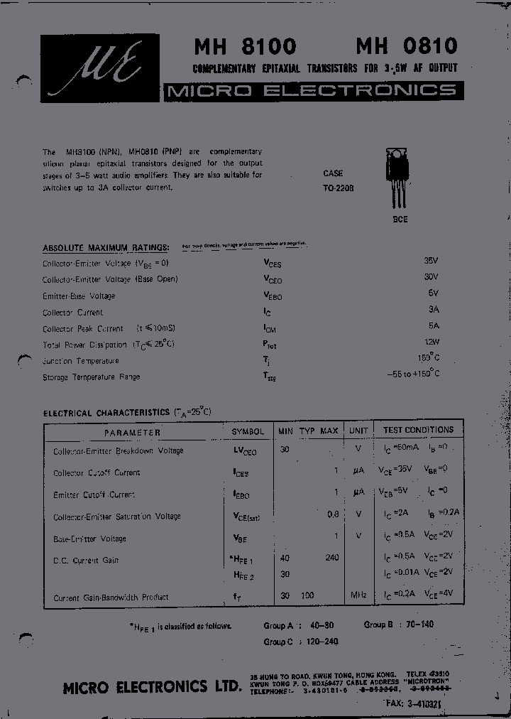 MH8100_1279025.PDF Datasheet Download --- IC-ON-LINE