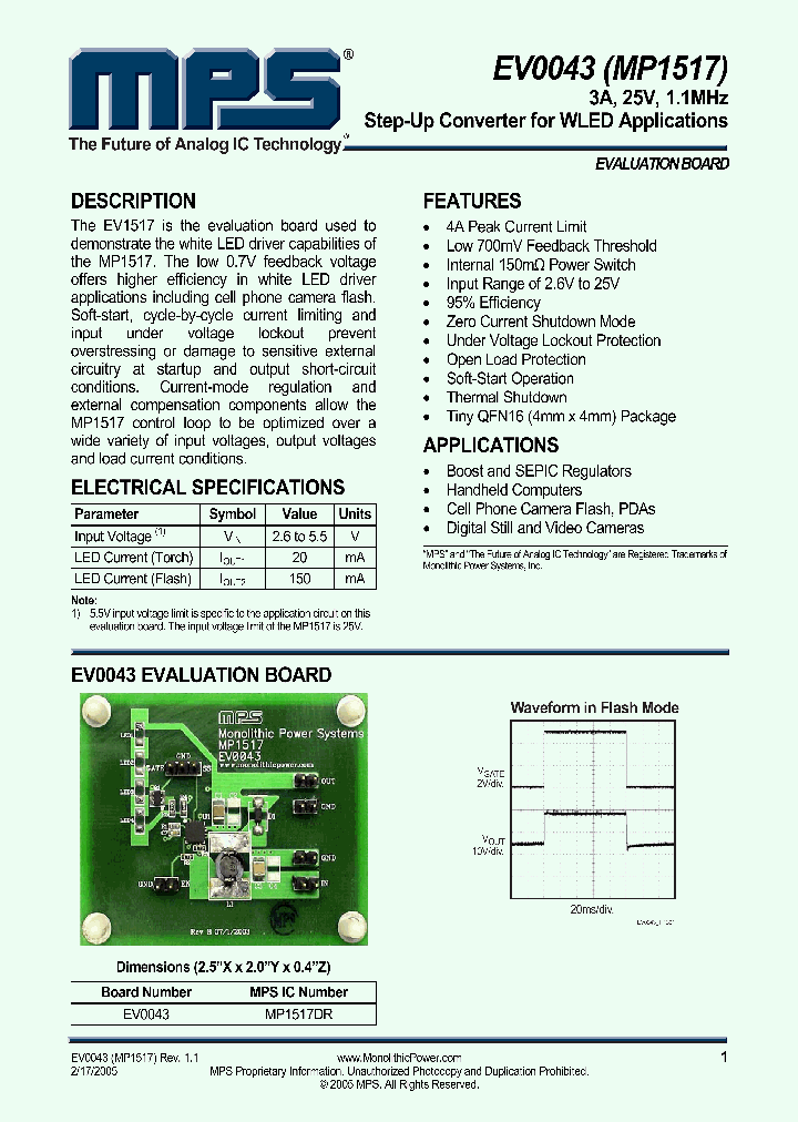 MP1517_1180837.PDF Datasheet Download --- IC-ON-LINE