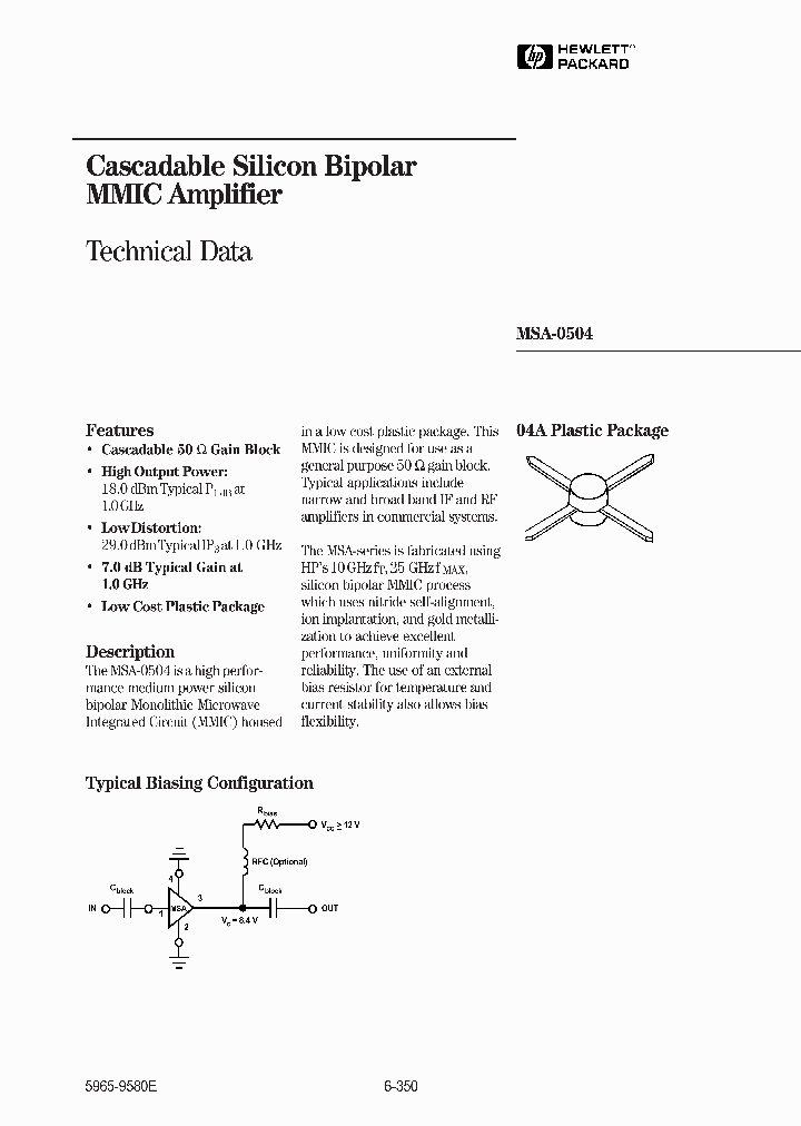 MSA-0504_1283966.PDF Datasheet Download --- IC-ON-LINE
