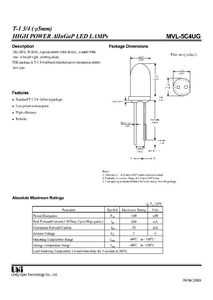 MVL-5C4UG_1286432.PDF Datasheet Download --- IC-ON-LINE