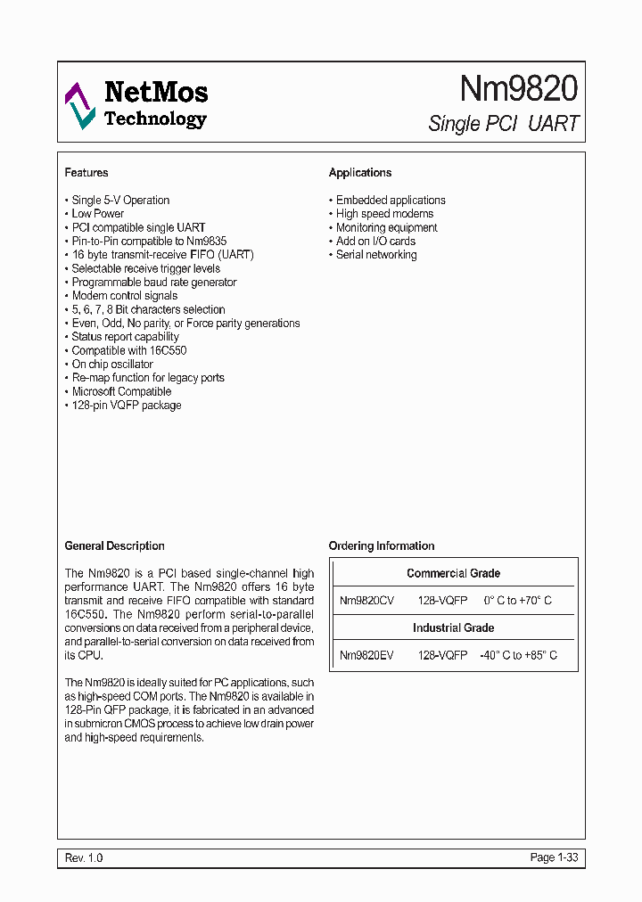 NM9820EV_1289504.PDF Datasheet Download --- IC-ON-LINE