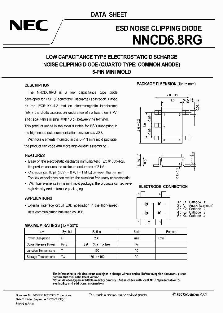 NNCD68RG_1289563.PDF Datasheet Download --- IC-ON-LINE