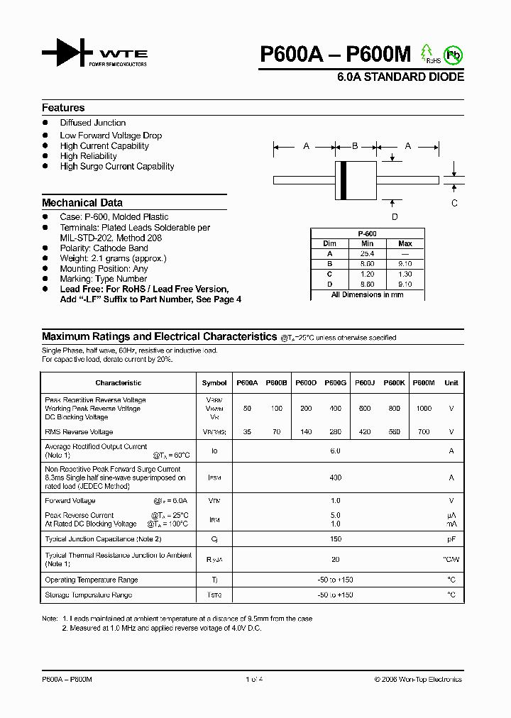 P600M-T3_1293049.PDF Datasheet Download --- IC-ON-LINE