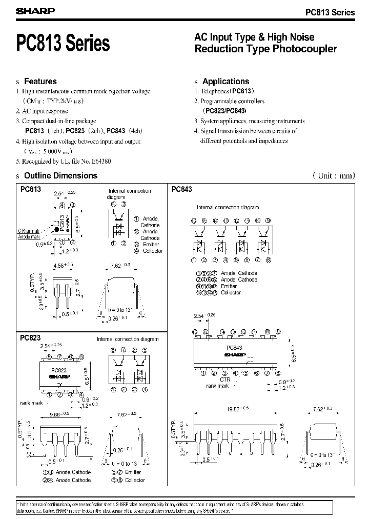 PC813_1294049.PDF Datasheet Download --- IC-ON-LINE