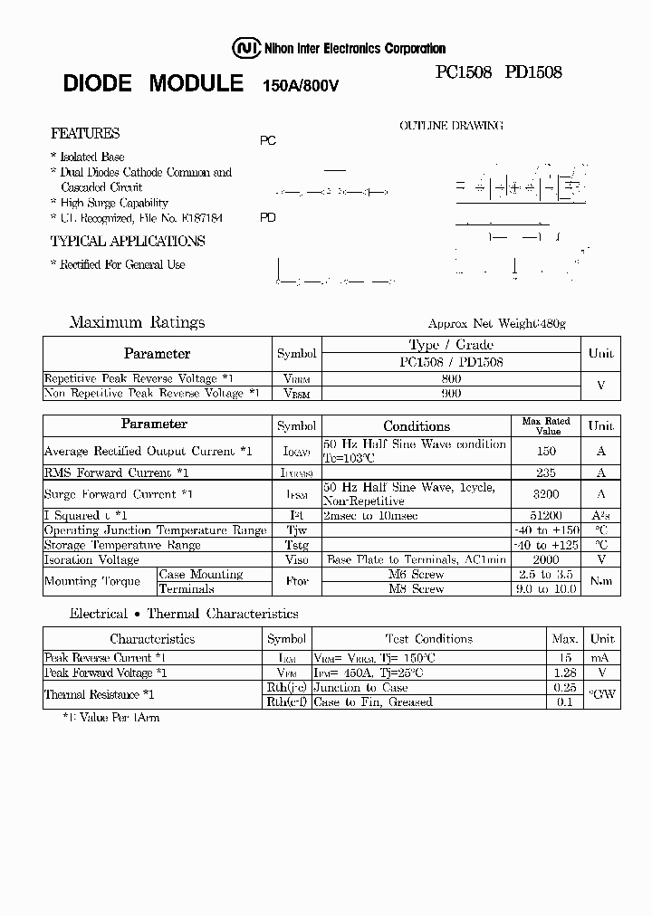 PD1508_1294573.PDF Datasheet Download --- IC-ON-LINE