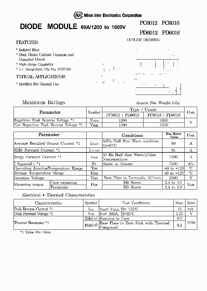PD6016_1294646.PDF Datasheet Download --- IC-ON-LINE