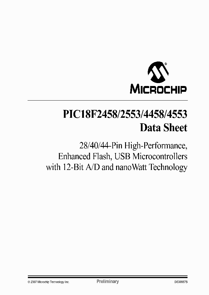 PIC18F4553-ISP_1296193.PDF Datasheet Download --- IC-ON-LINE
