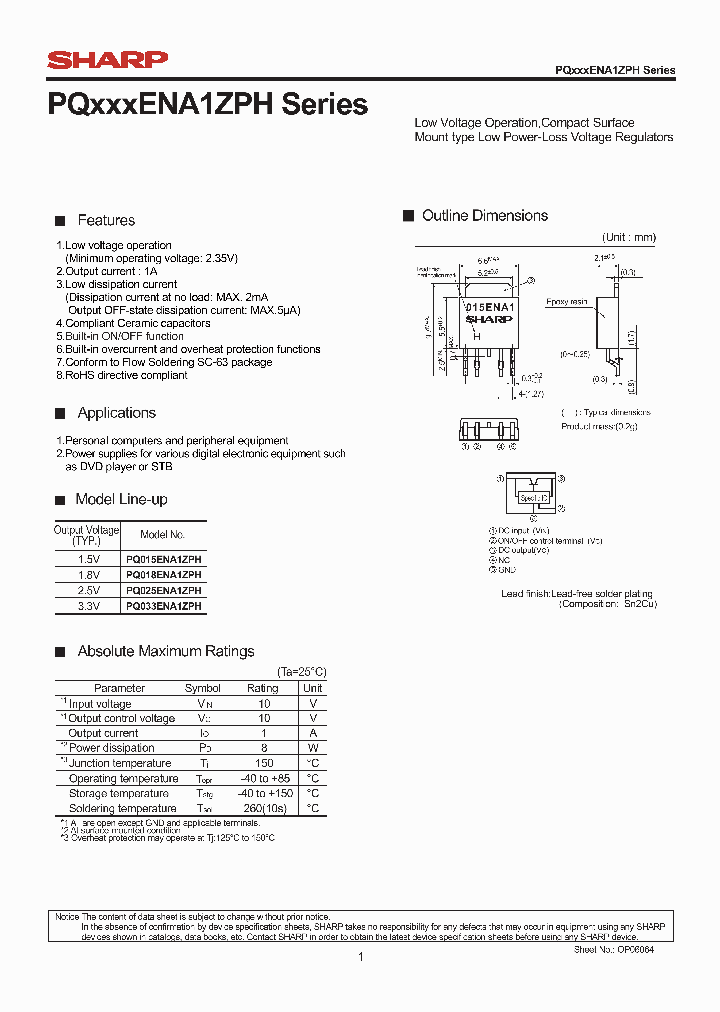 PQ025ENA1ZPH_1137573.PDF Datasheet Download --- IC-ON-LINE