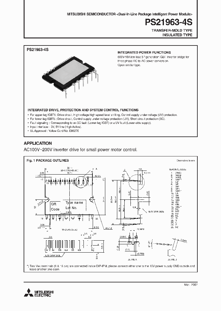 PS21963-4S_1049668.PDF Datasheet Download --- IC-ON-LINE