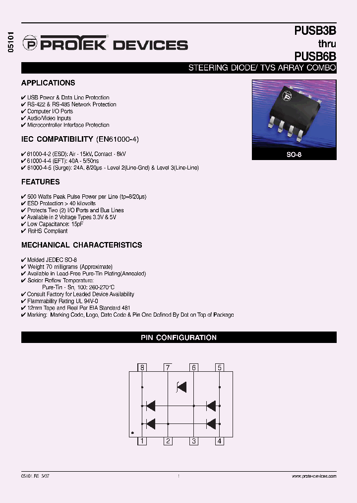 PUSB6B-T13_1298462.PDF Datasheet Download --- IC-ON-LINE