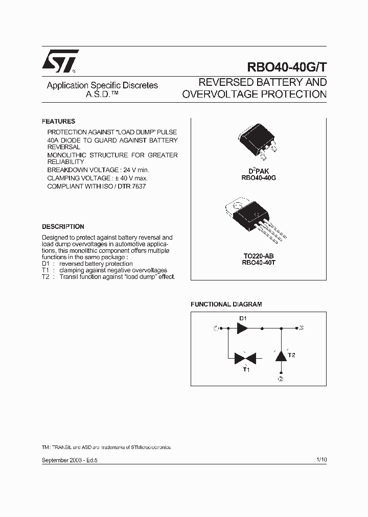 RBO40-40T_1300821.PDF Datasheet Download --- IC-ON-LINE