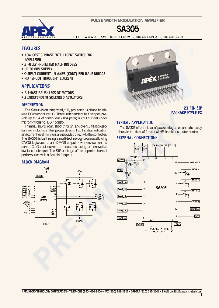 SA305_1304424.PDF Datasheet Download --- IC-ON-LINE