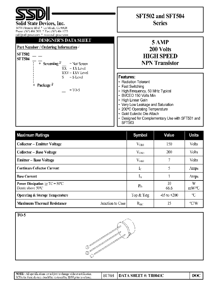 SFT504_1307842.PDF Datasheet Download --- IC-ON-LINE
