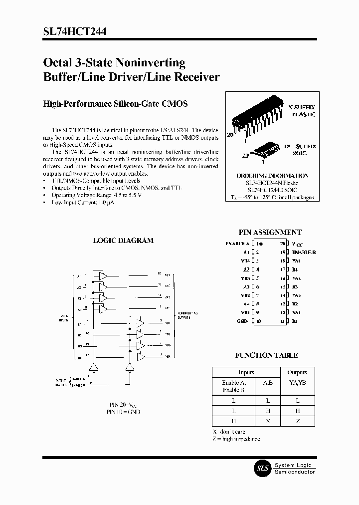 SL74HCT244N_1310193.PDF Datasheet Download --- IC-ON-LINE
